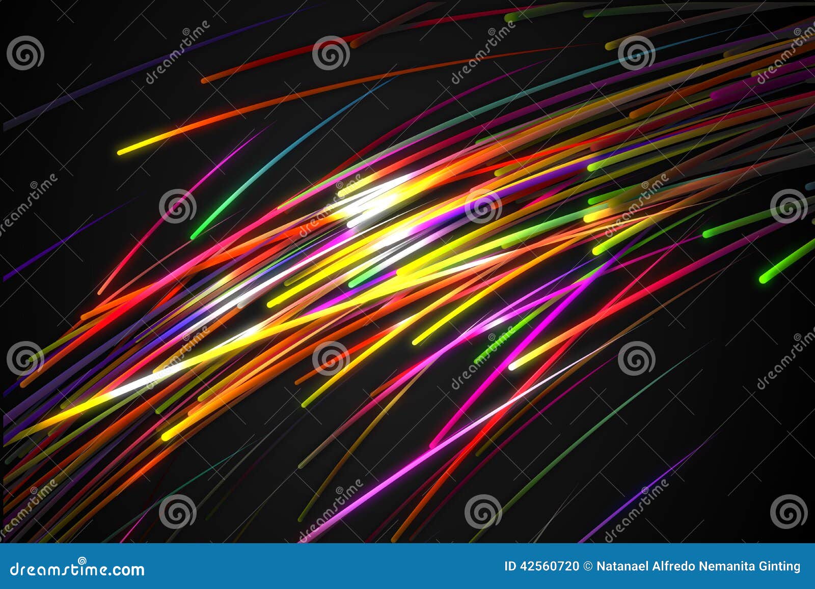 Rainbow Straight Diagonal Line Glow Dark Background Stock Illustration ...