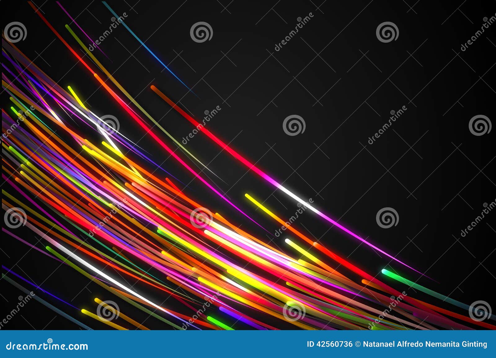 Rainbow Straight Diagonal Line Glow Dark Background Stock Illustration ...