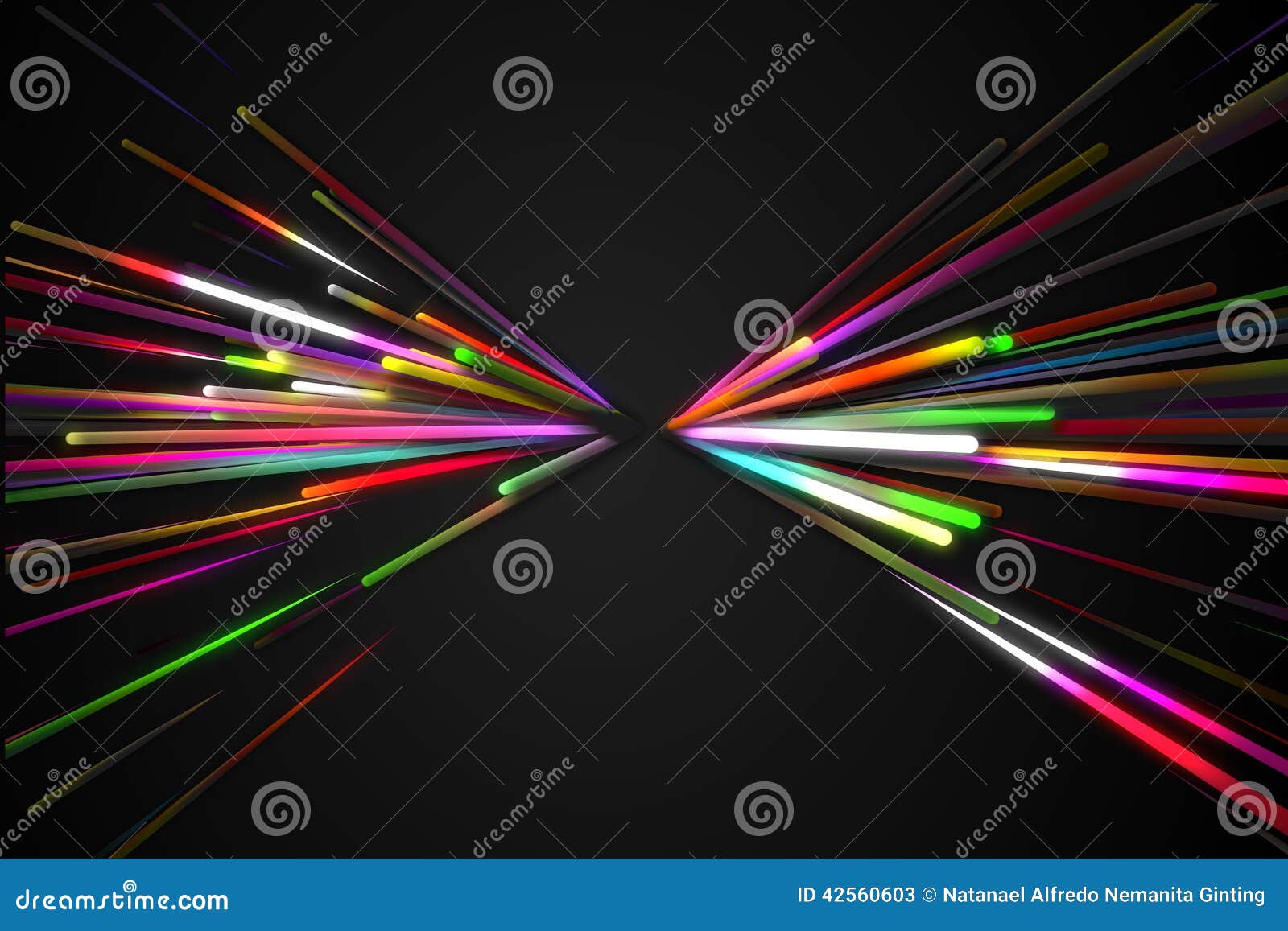 Rainbow Straight Triangle Butterfly Shape Line Glow Dark Background ...