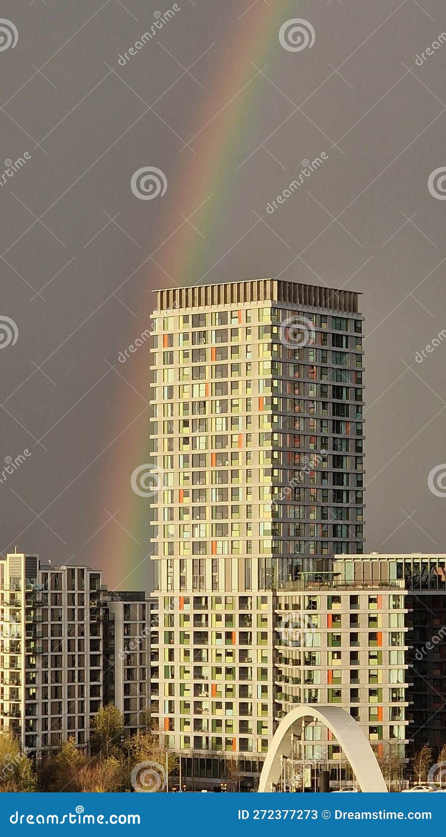 Rainbow - Stratford stock image. Image of wall, building - 272377273