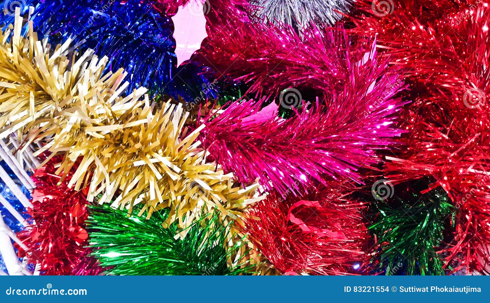 Rainbow string Christmas stock photo. Image of silver - 83221554
