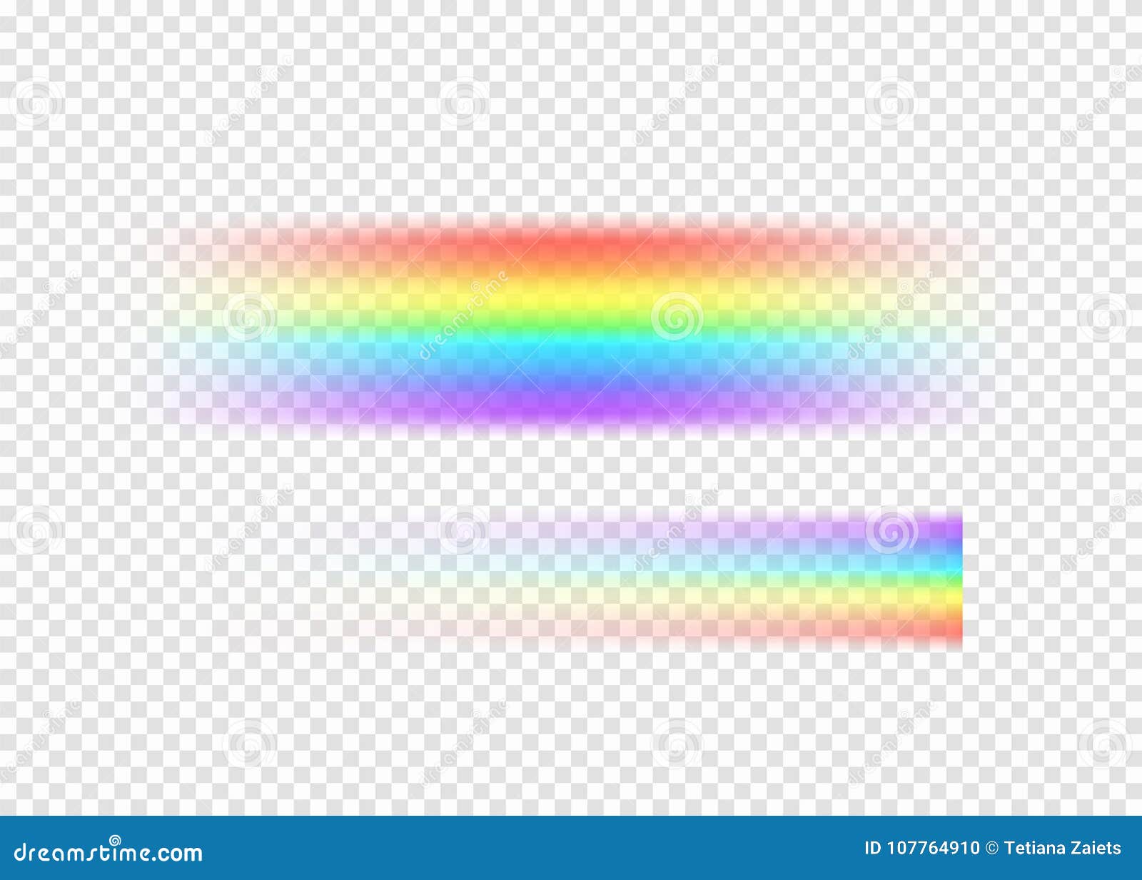 Rainbow String with Limpid Section Edge on Transparent Background Stock ...