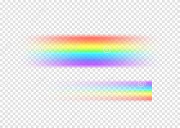 Rainbow String with Limpid Section Edge on Transparent Background Stock ...