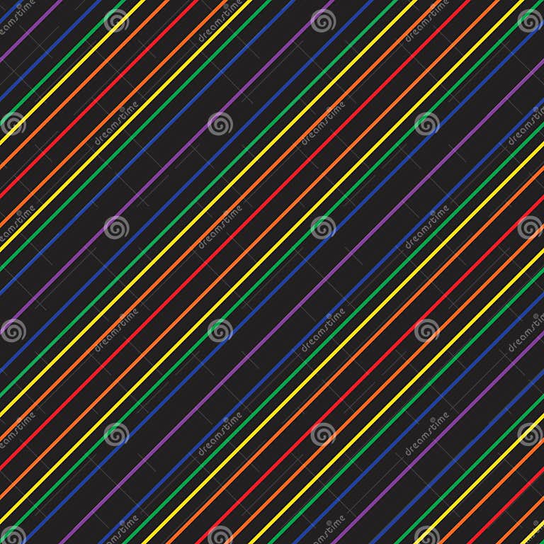 Rainbow Stripe Seamless Pattern Background in Diagonal Style Stock Vector - Illustration of ...