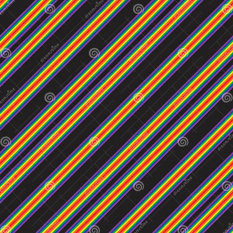 Rainbow Stripe Seamless Pattern Background in Diagonal Style Stock Vector - Illustration of ...