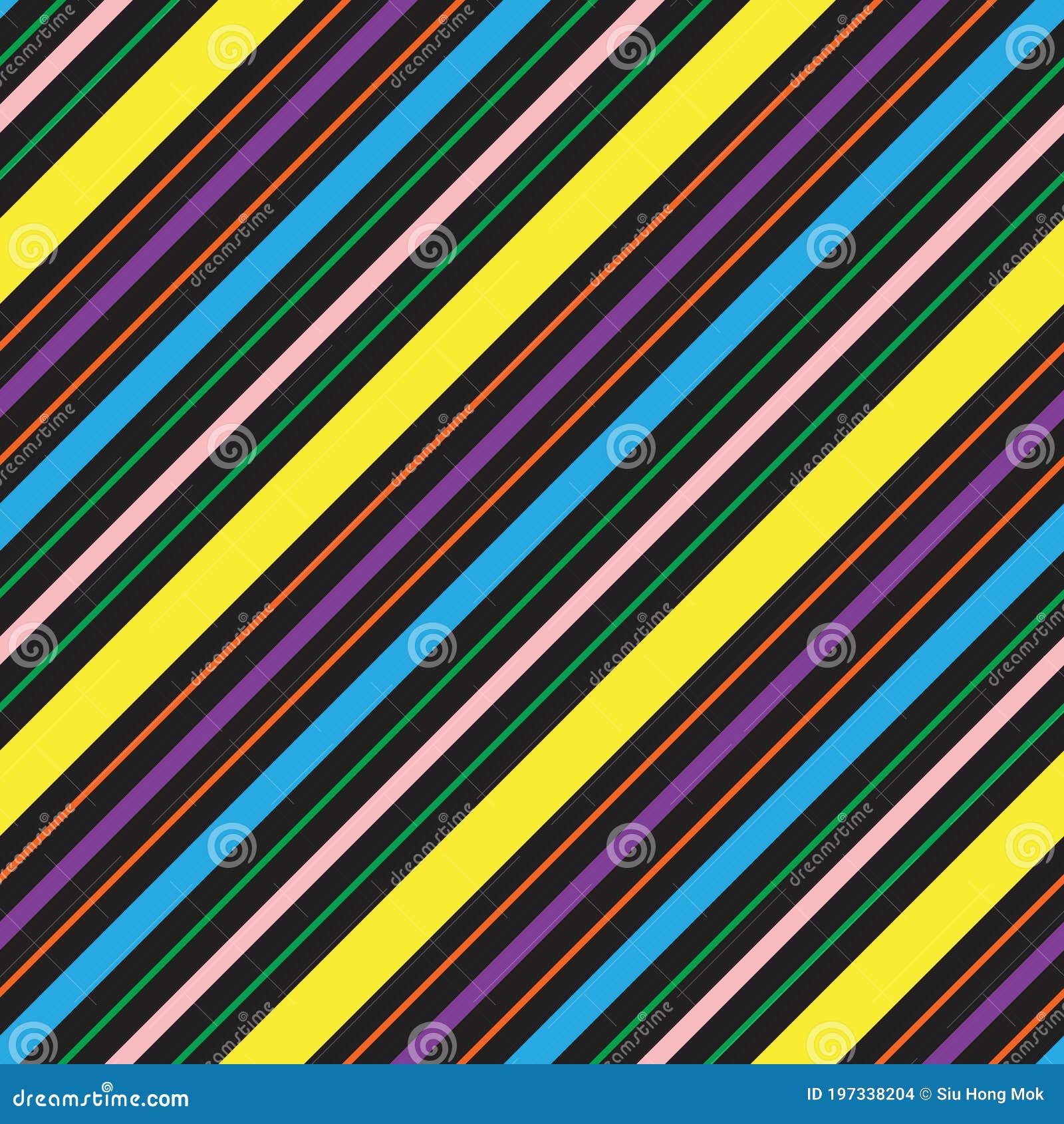 Rainbow Stripe Seamless Pattern Background in Diagonal Style Stock ...
