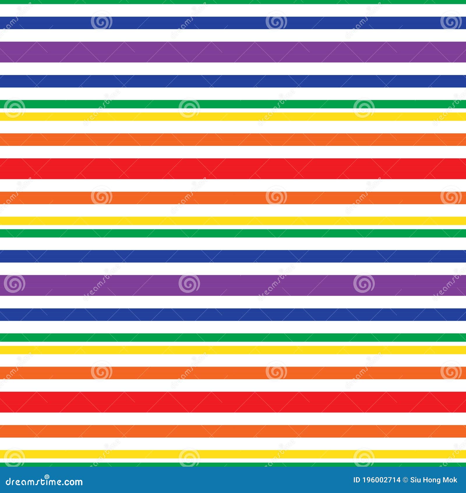 Rainbow Stripe Seamless Pattern Background in Horizontal Style Stock ...