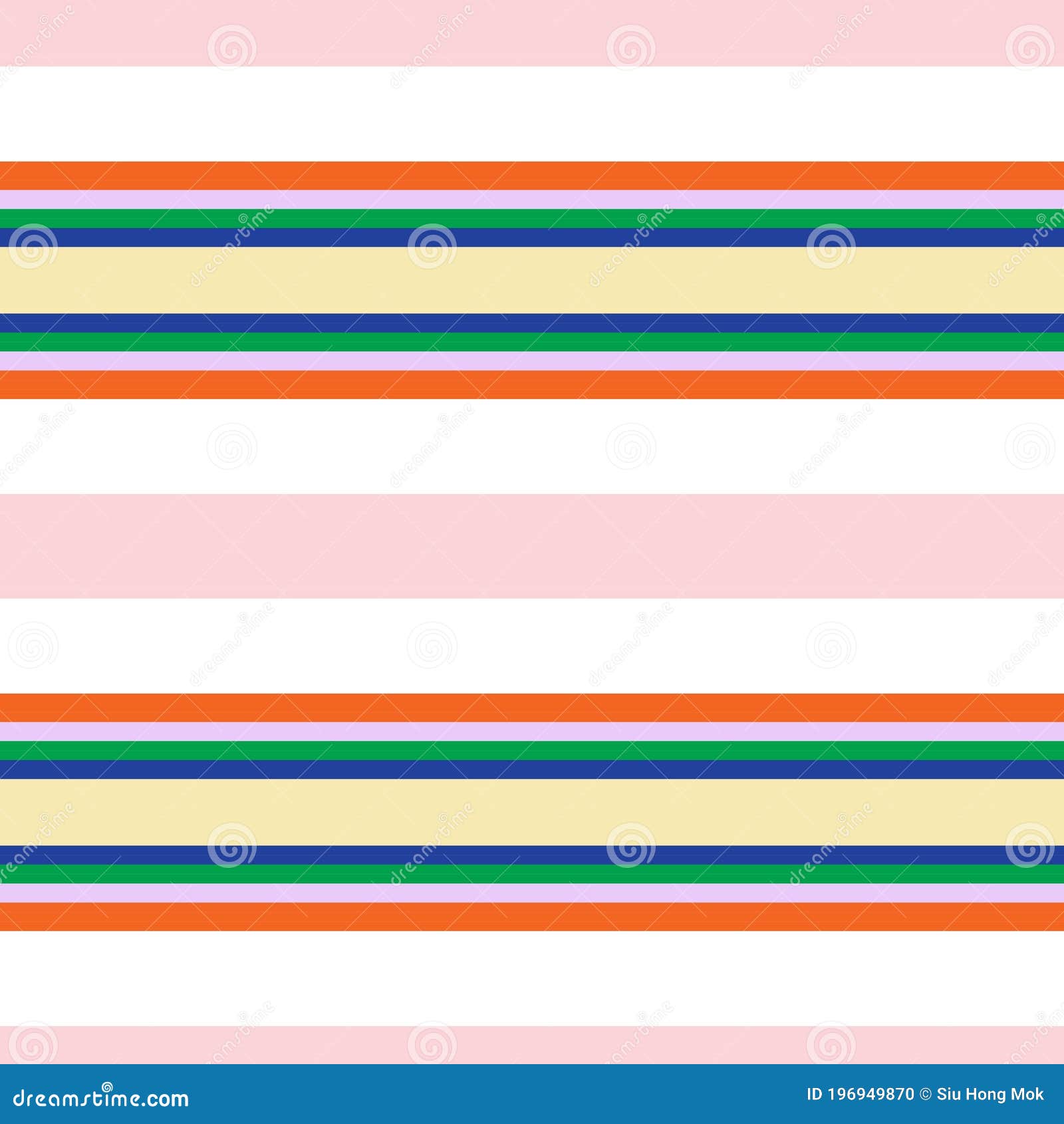 Rainbow Stripe Seamless Pattern Background in Horizontal Style Stock ...