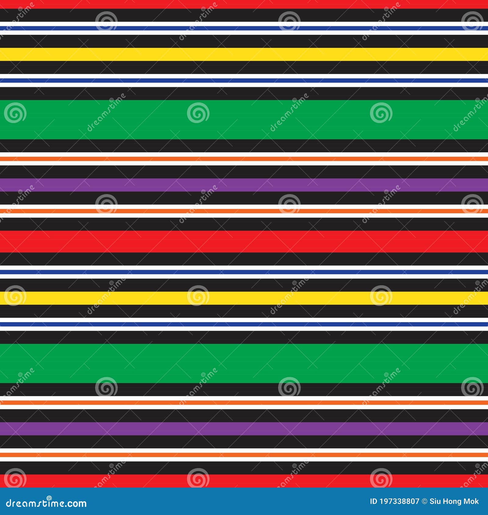 Rainbow Stripe Seamless Pattern Background in Horizontal Style Stock ...