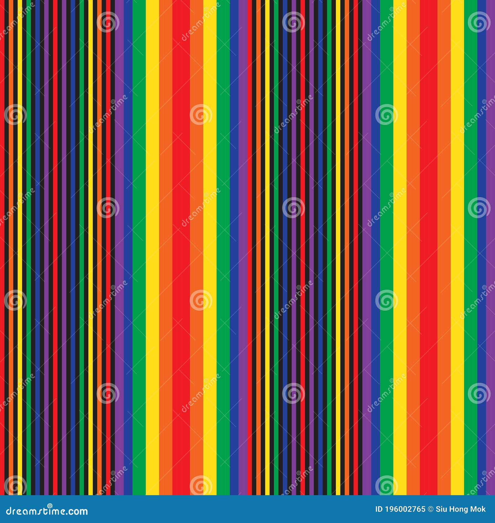 Rainbow Stripe Seamless Pattern Background in Vertical Style Stock ...