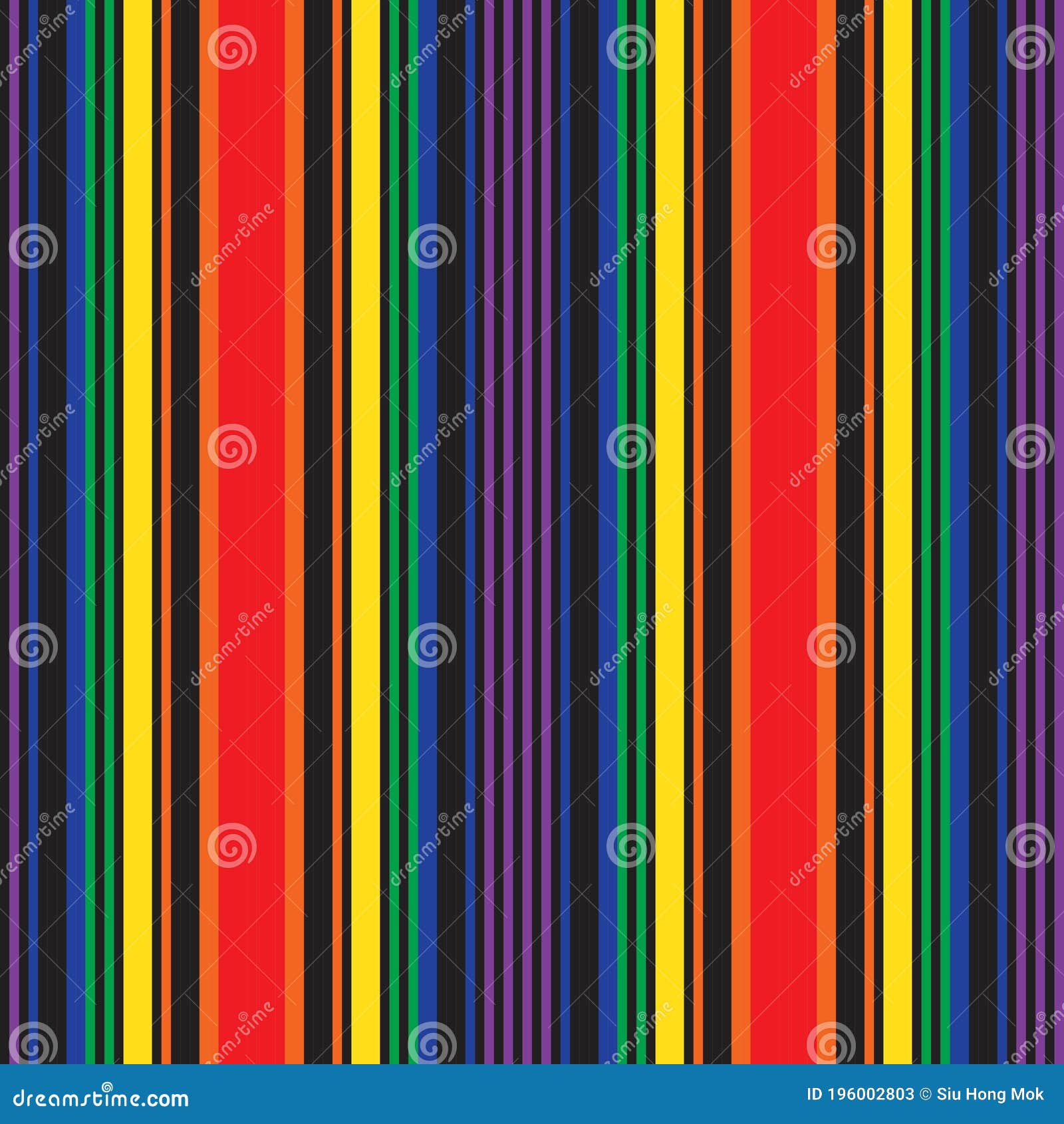 Rainbow Stripe Seamless Pattern Background in Vertical Style Stock ...