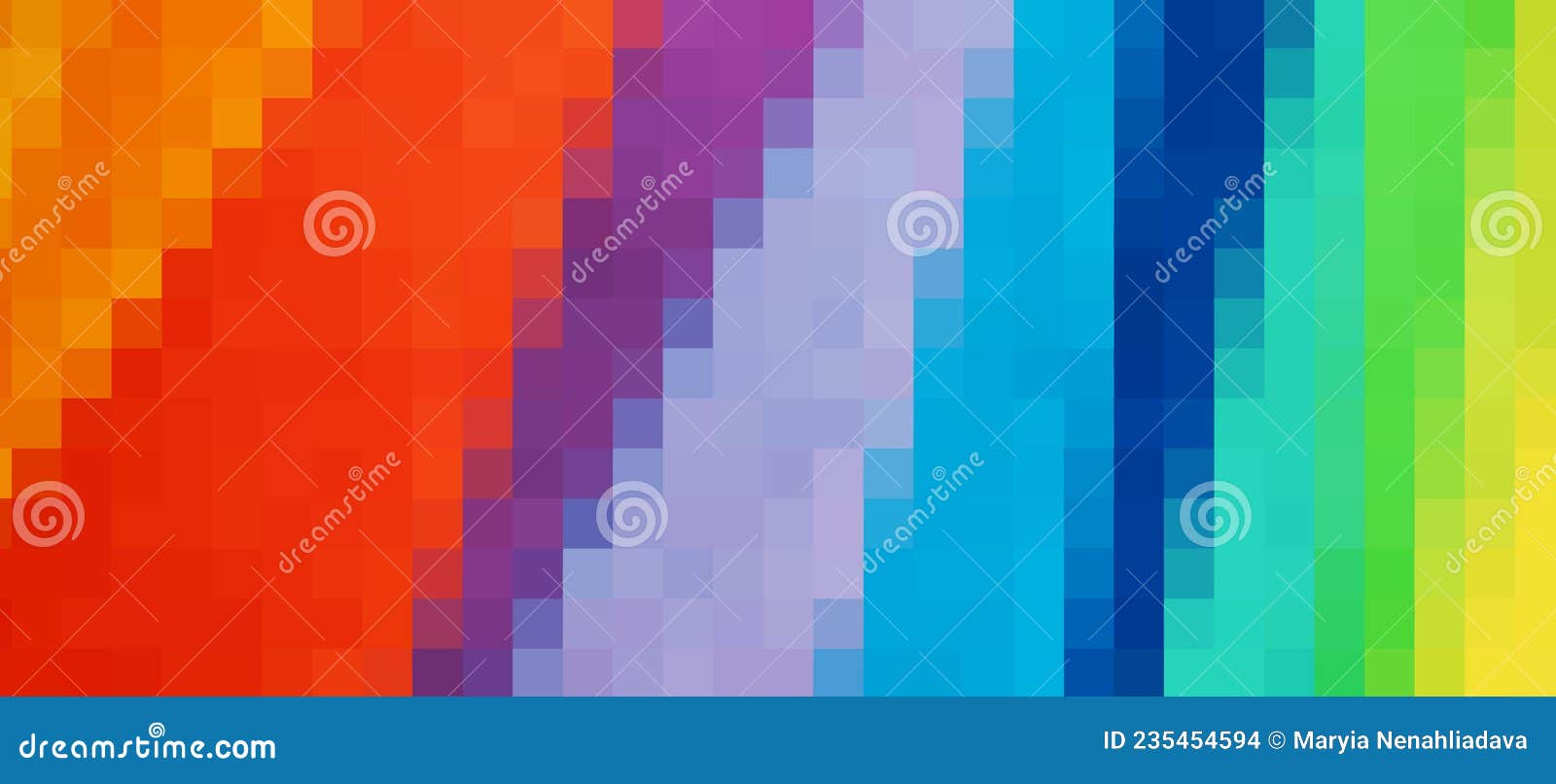 A Rainbow Striped Background of Squares. Vector Illustration Stock ...