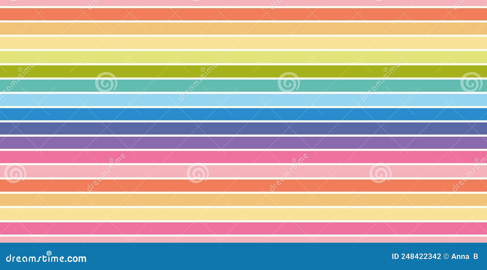 Rainbow Stripes Background Banner Vector. Fun Colourful Horizontal ...