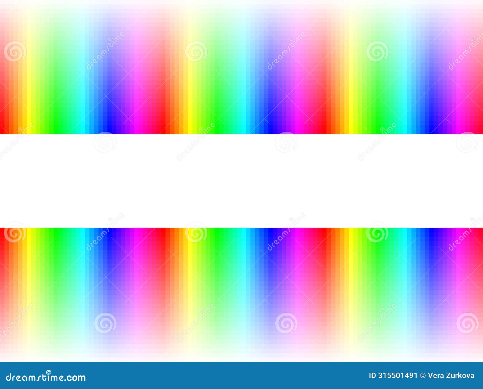 Rainbow Stripes Gradient with Squares Mosaic Pattern, White Background ...