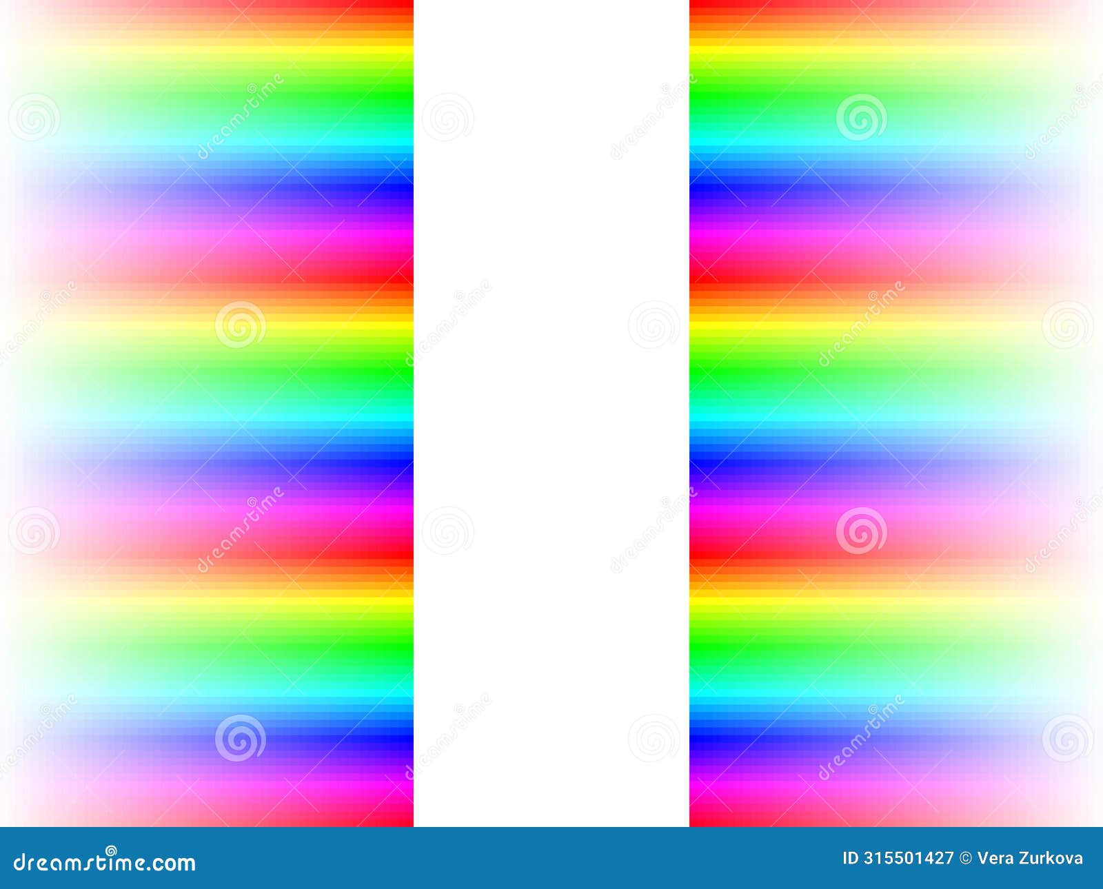 Rainbow Stripes Gradient with Squares Mosaic Pattern, White Background ...