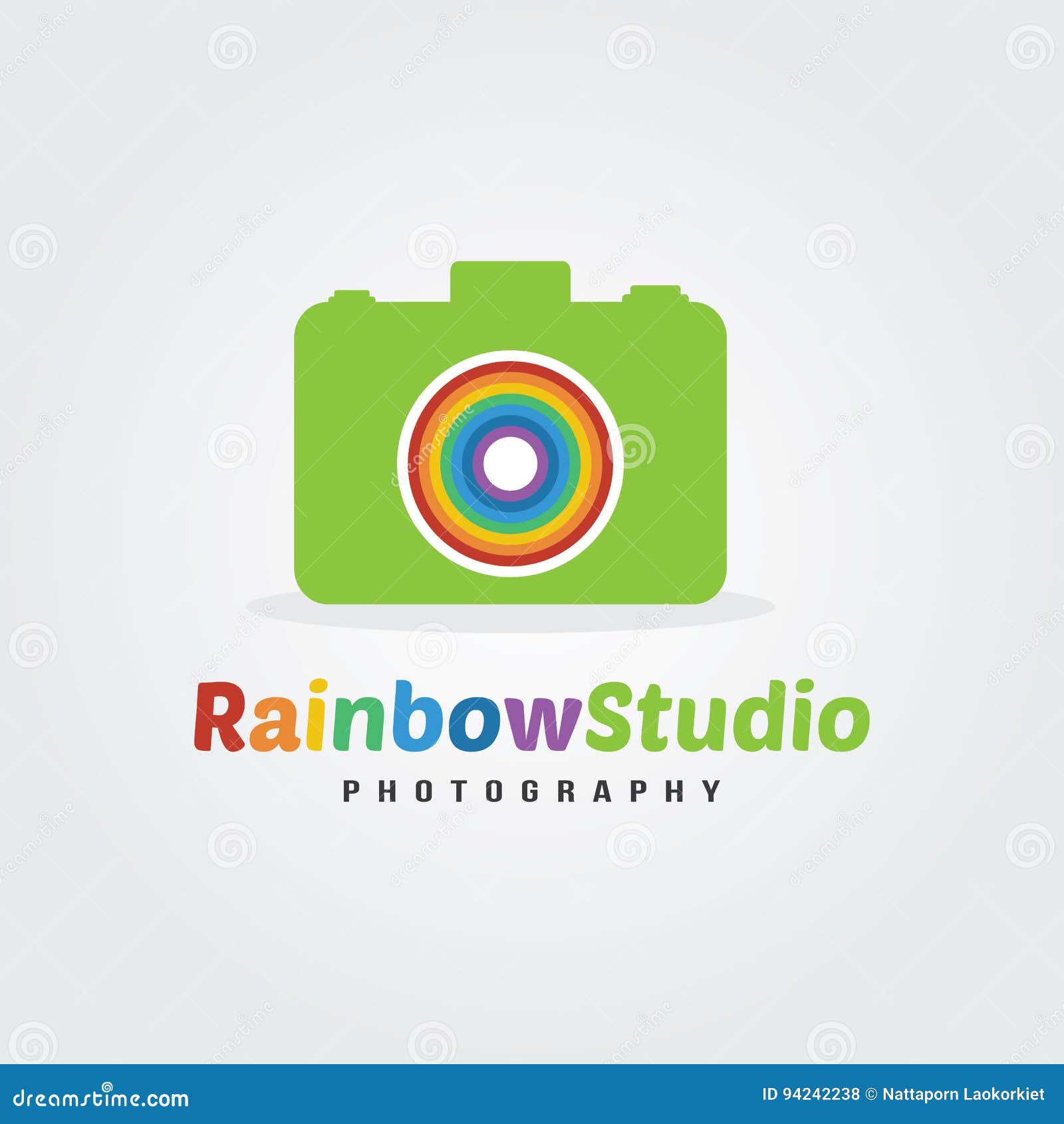 Rainbow Studio Logo Template. Stock Vector - Illustration of ...