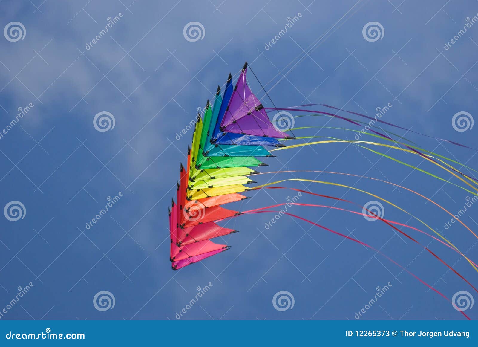 Rainbow stunt kites stock image. Image of twelve, colorful - 12265373