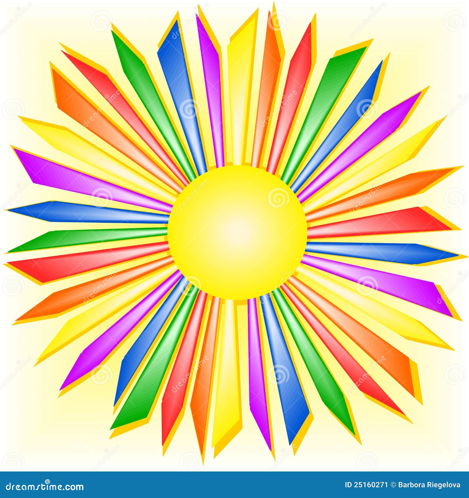Rainbow Sun Stock Image - Image: 25160271