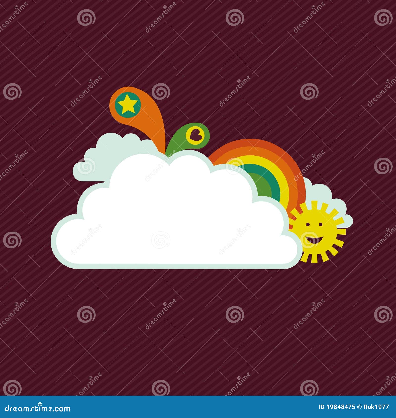 Rainbow Sun banner stock vector. Illustration of funky - 19848475