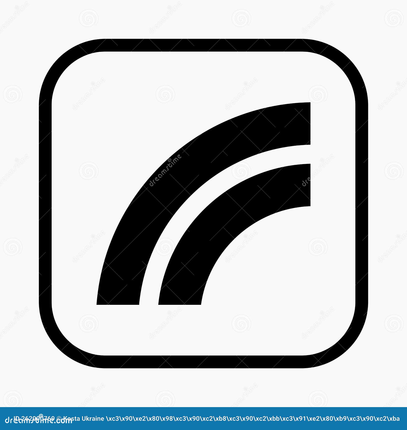 Rainbow and sun line logo. stock vector. Illustration of creative ...