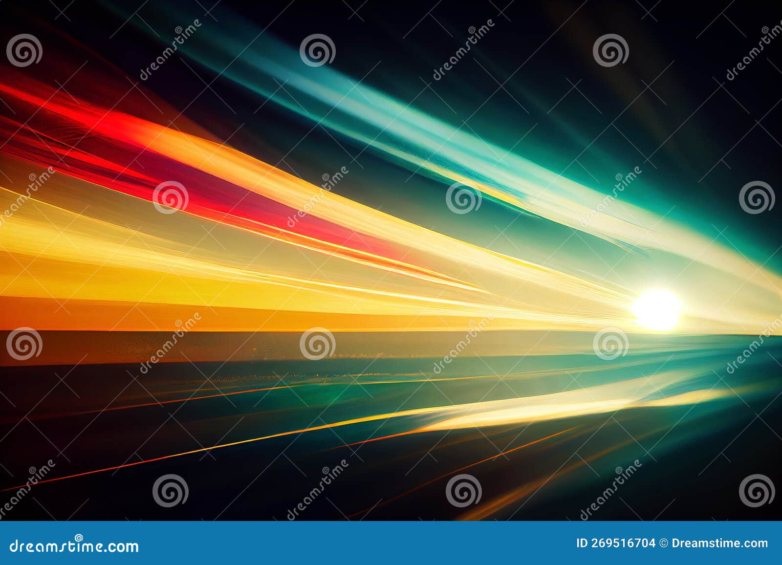 Rainbow Sunbeams. Multicolor Light Flash. Colorful Abstract Sunny ...