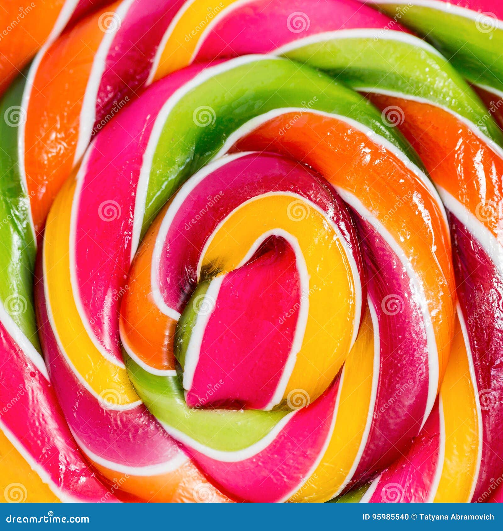 Rainbow Sweet Bright Round Candy. Background. Macro. Square Stock Photo ...