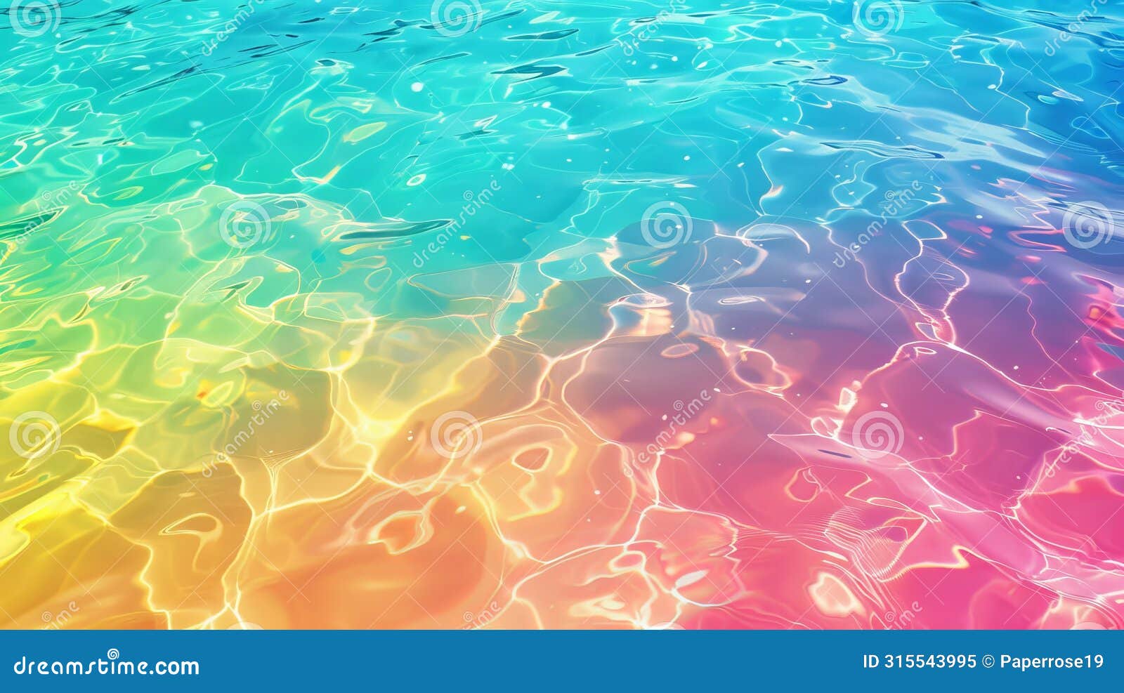 Rainbow Swimming Pool Water Texture, Bright and Airy in Rainbow Colors ...