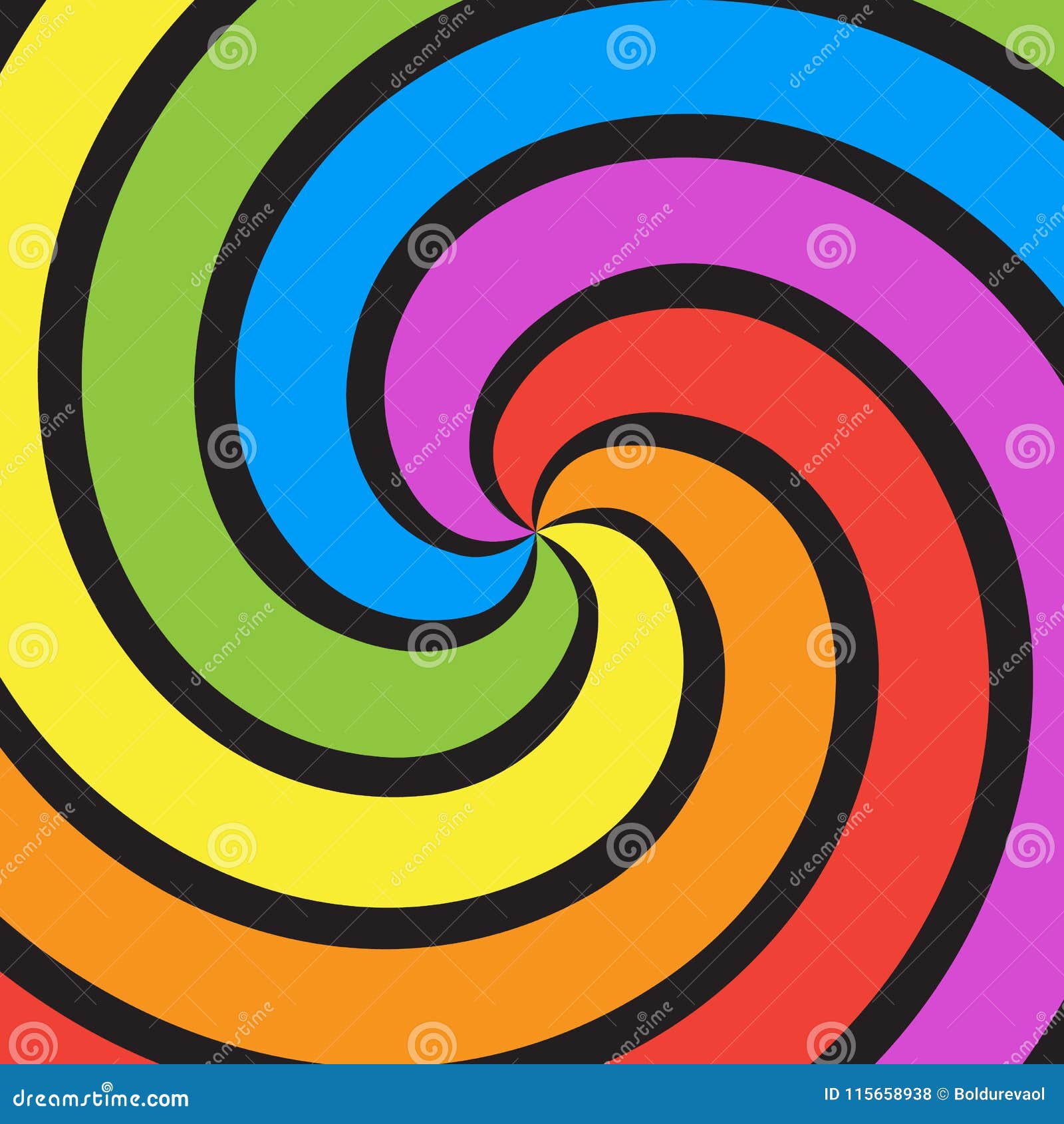 Rainbow swirl background stock vector. Illustration of decorative ...