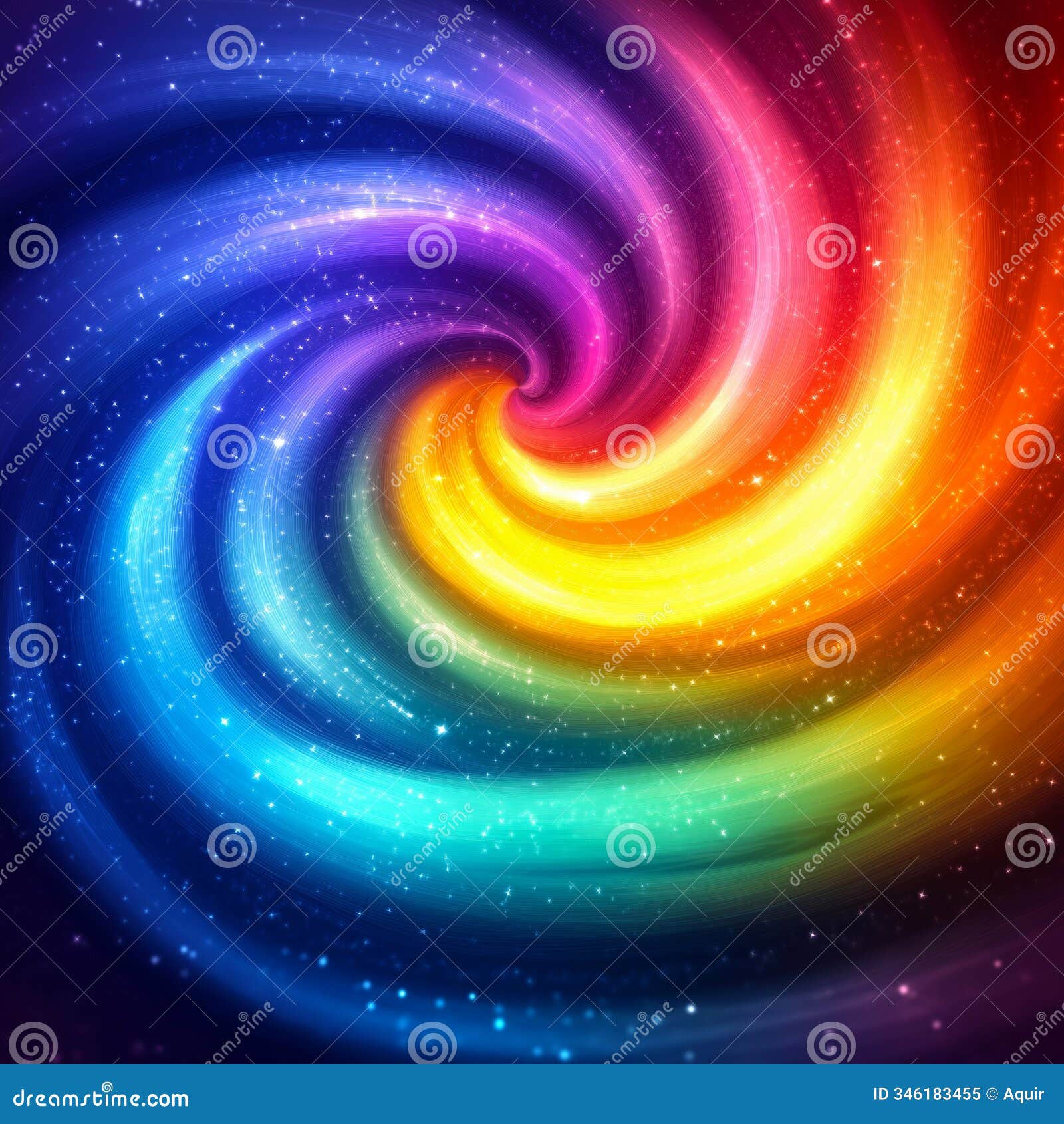 Rainbow Swirl Background. Rainbow Trippy Psychedelic Wallpaper Stock ...