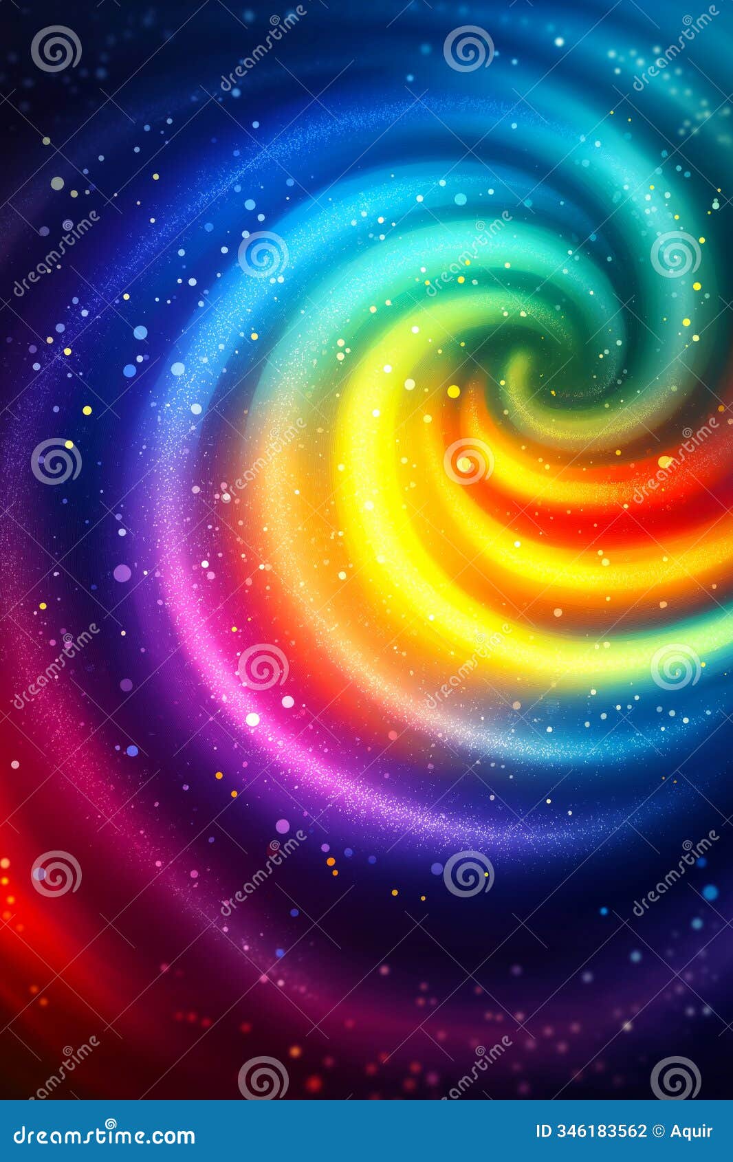Rainbow Swirl Background. Rainbow Trippy Psychedelic Wallpaper Stock ...