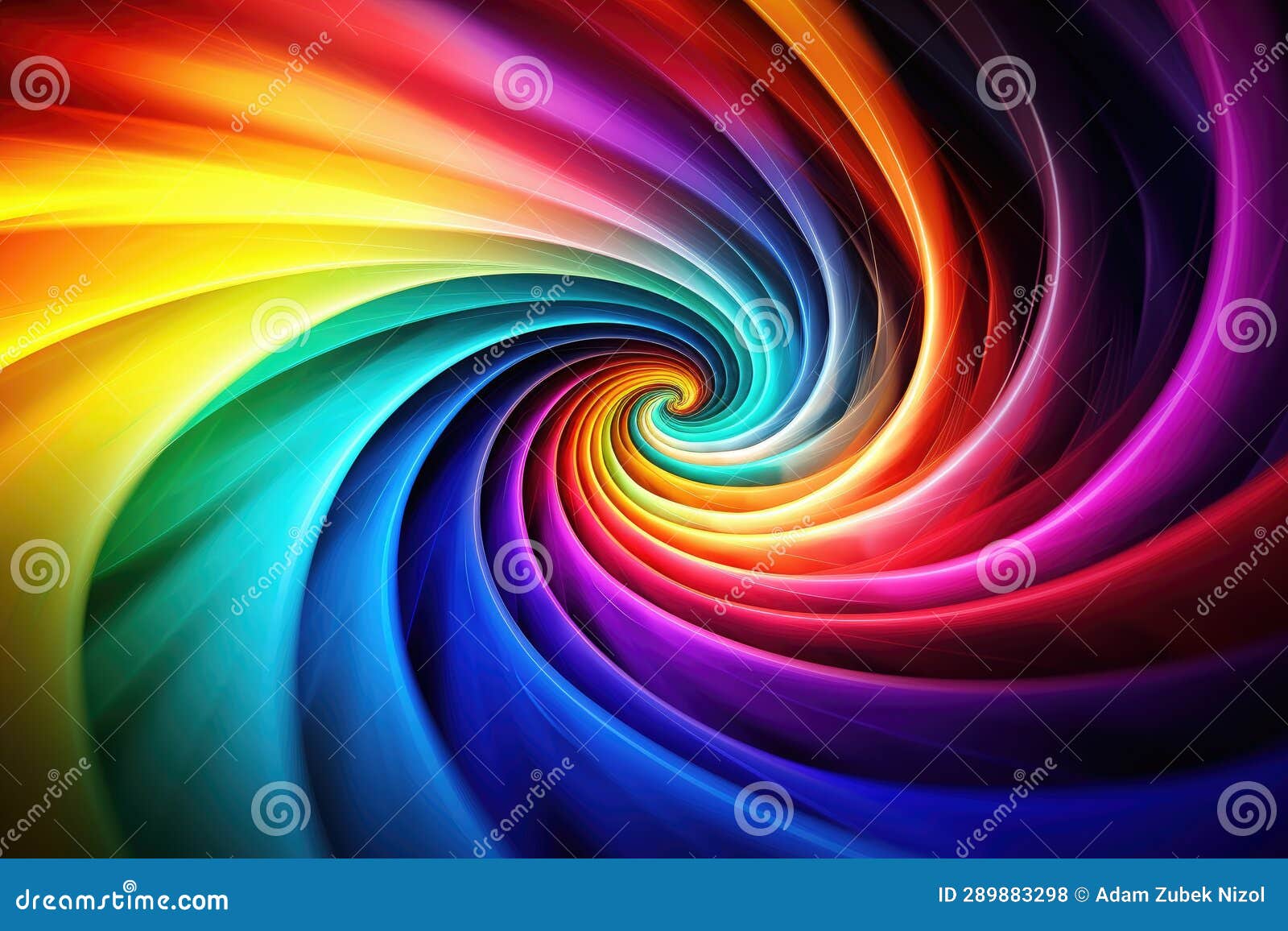 A rainbow swirl of colors stock illustration. Illustration of swirl ...