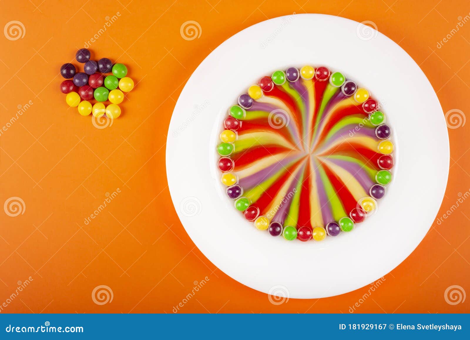 Rainbow Swirl Made from Fruit-flavored Colorful Candy. Step by Step ...