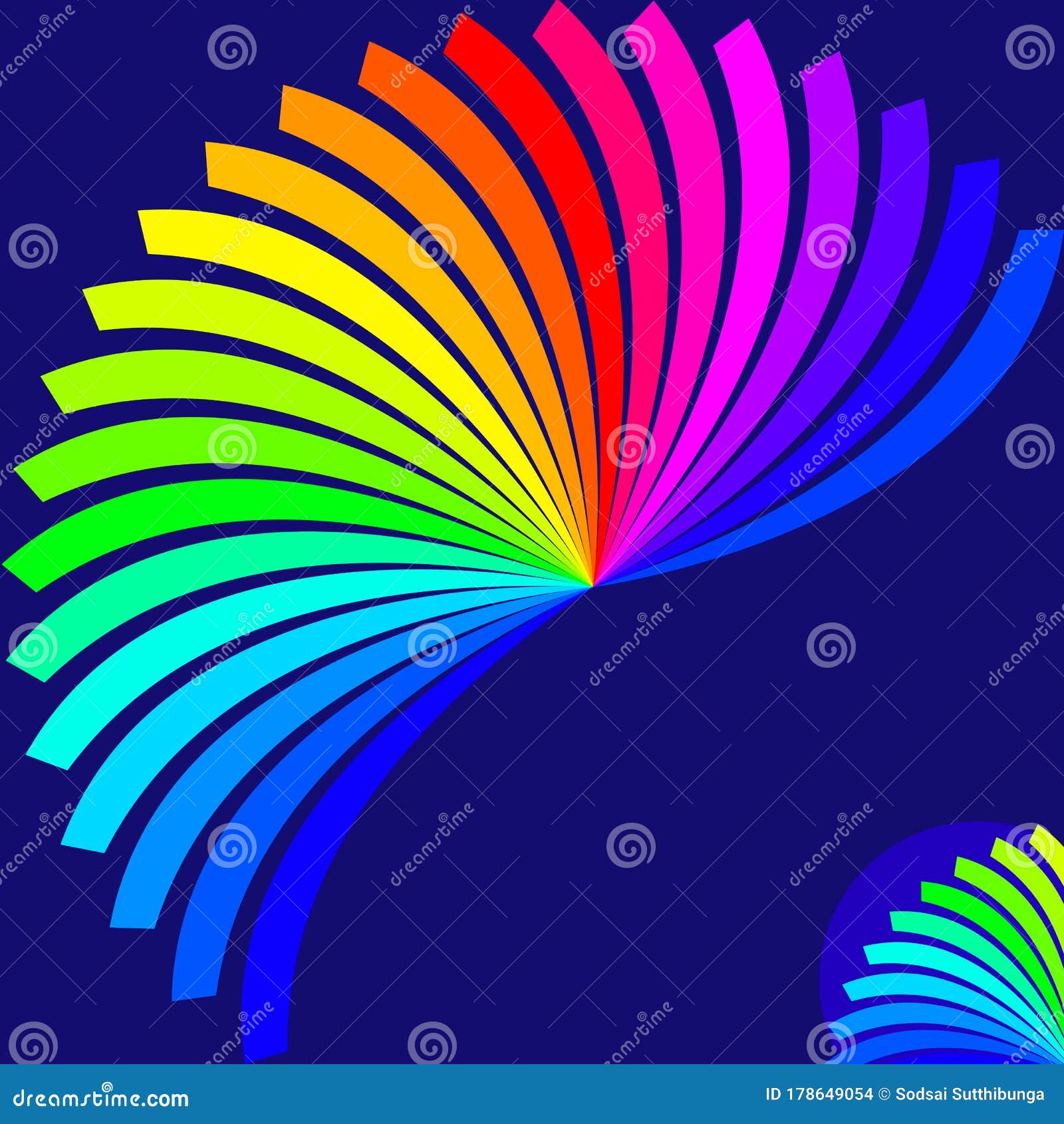 Rainbow Swirl Multicolor Background Vector Illustration Graphic Design ...