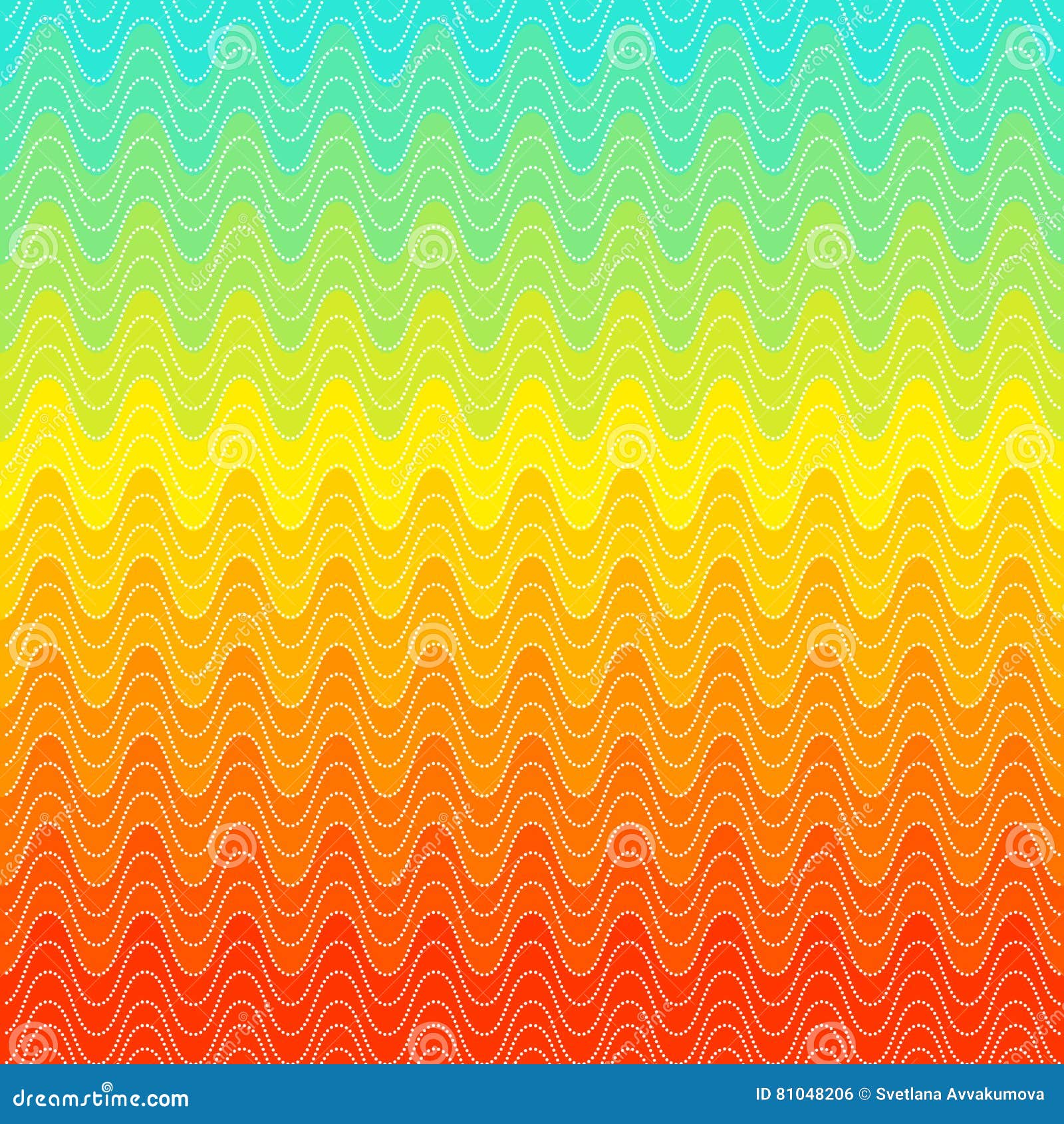 Rainbow Swirls Dot Pattern. Wave Background Stock Vector - Illustration ...