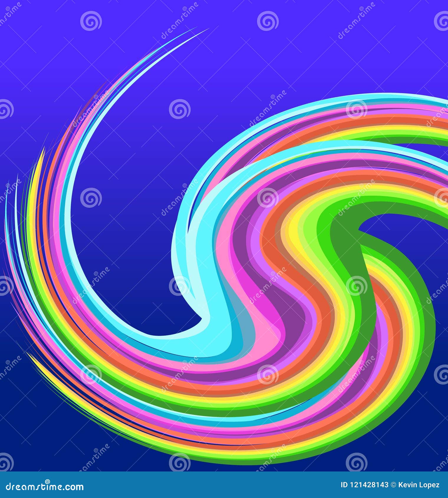Rainbow Swirly Background Vector Stock Vector - Illustration of modern ...