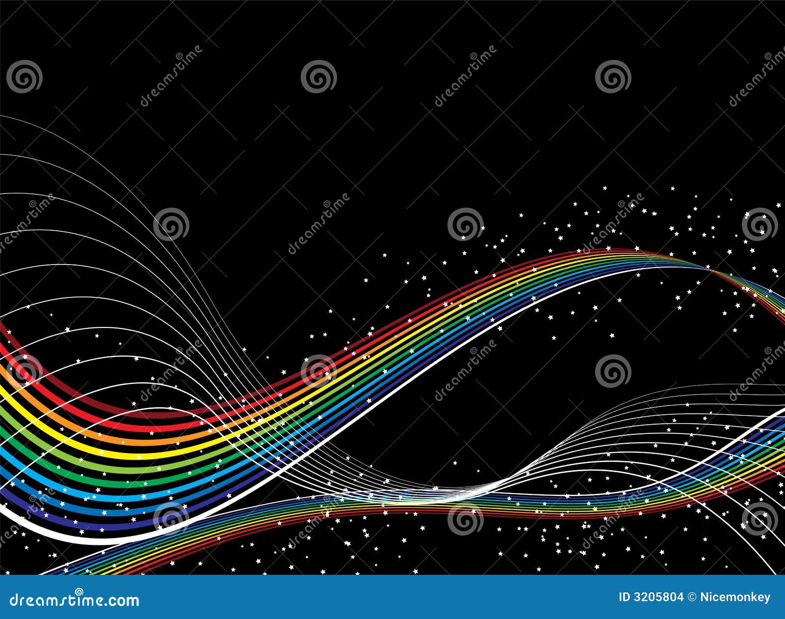 Rainbow swish stock vector. Illustration of concert, green - 3205804