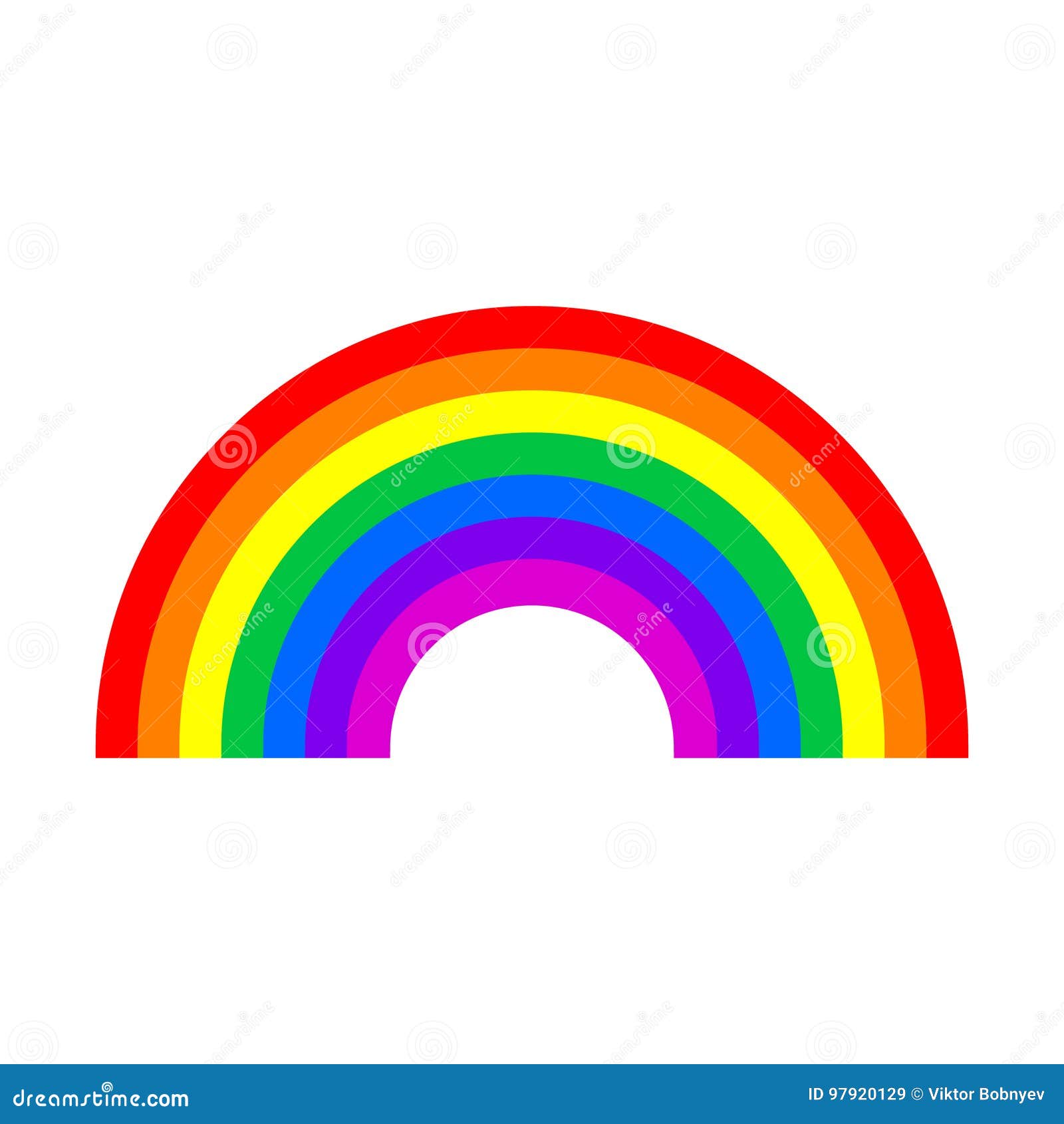 Rainbow Symbol on White Background Stock Vector - Illustration of ...