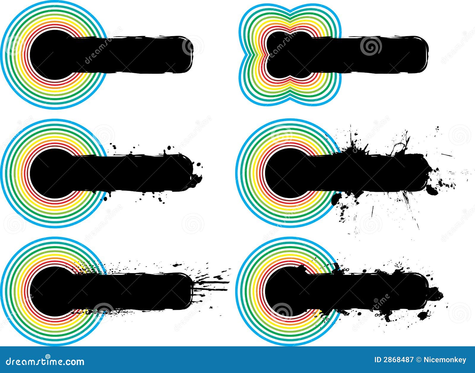 Rainbow tags stock vector. Illustration of placard, presentation - 2868487
