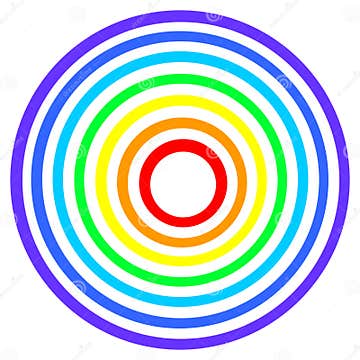 Rainbow target stock illustration. Illustration of blue - 13675790