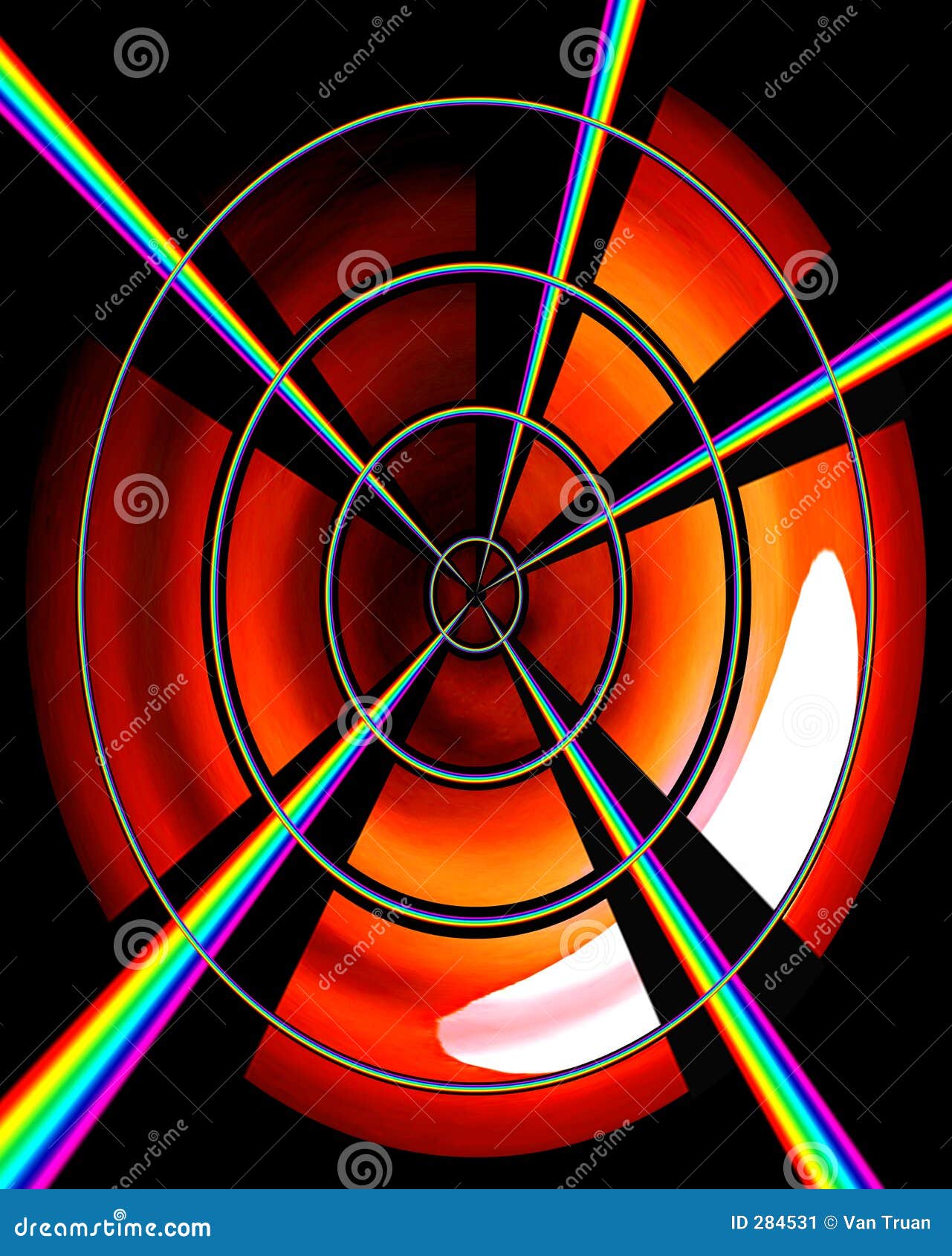 Rainbow Target stock illustration. Illustration of color - 284531