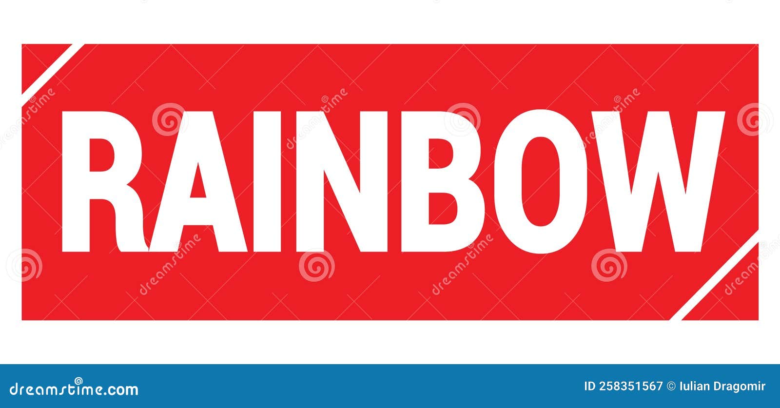 RAINBOW Text Written on Red Stamp Sign Stock Illustration ...