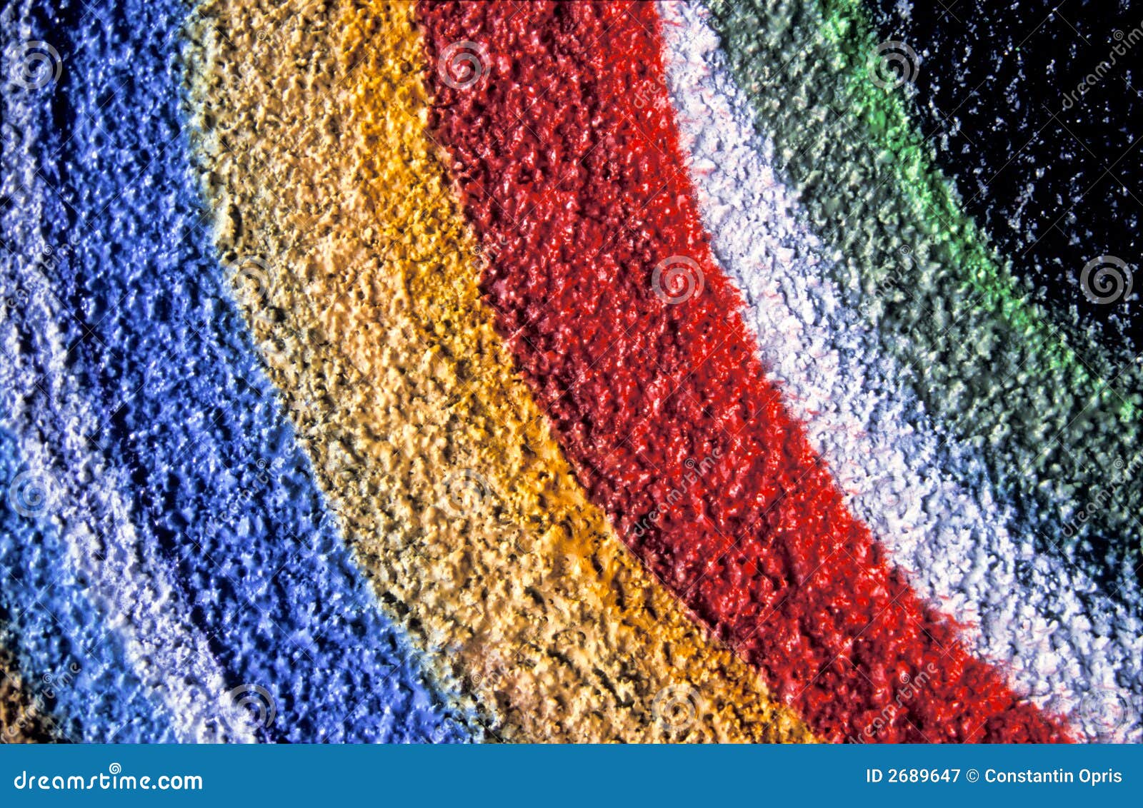 Painted rainbow on wall stock image. Image of rainbow - 2689647