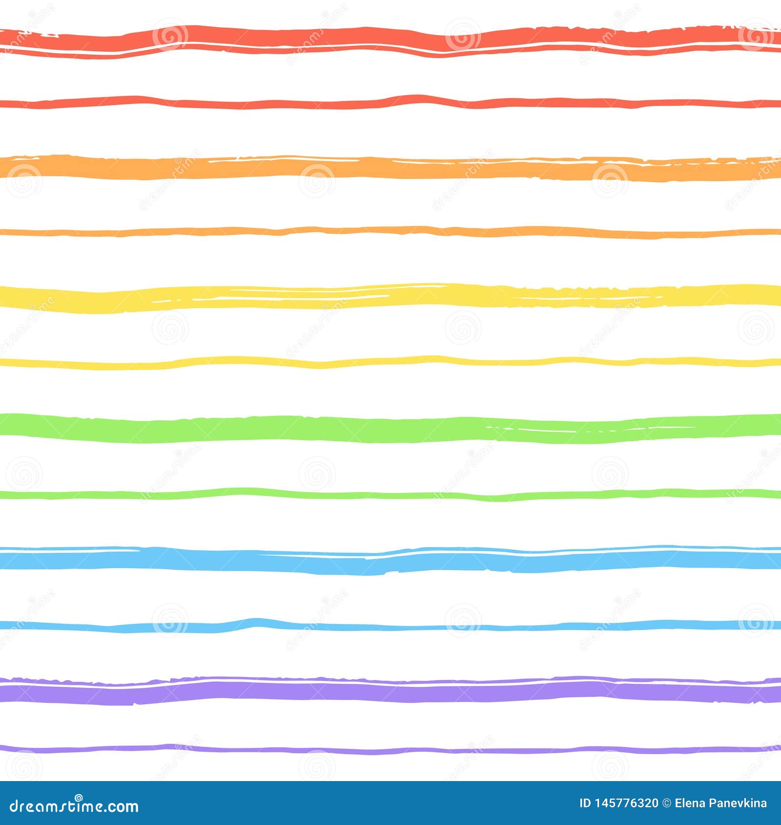 Crooked Uneven Hand Drawn Lines Vector Horizontal Curves Lines Strip ...