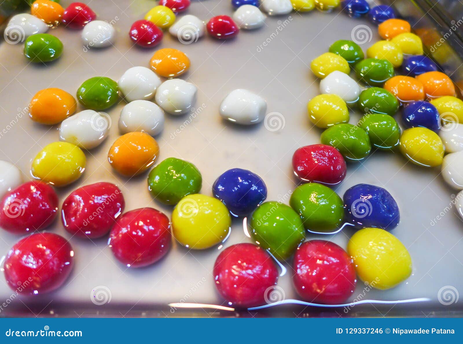 Rainbow Thai Glutinous Rice Balls Bua Loi Kakigori, The Shaved Ice With ...