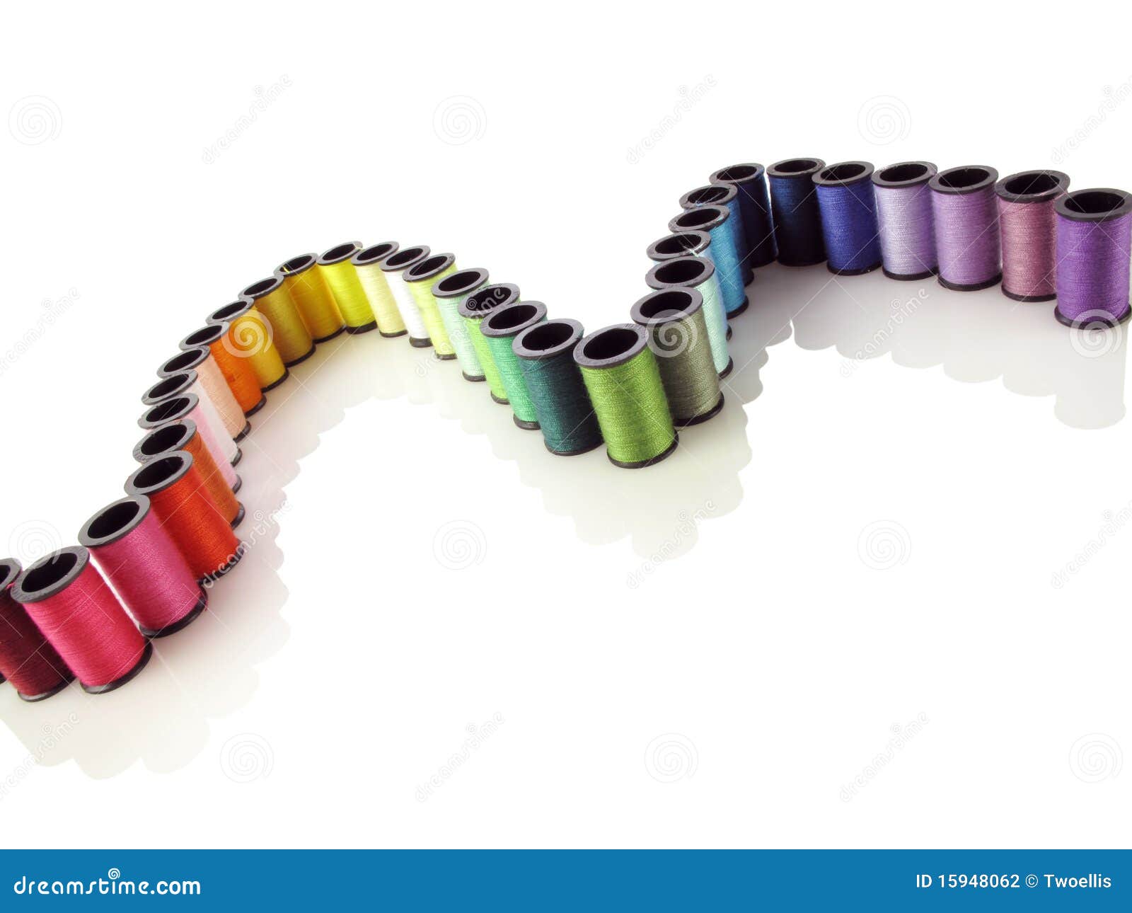 Rainbow of thread stock photo. Image of hobby, colorful - 15948062