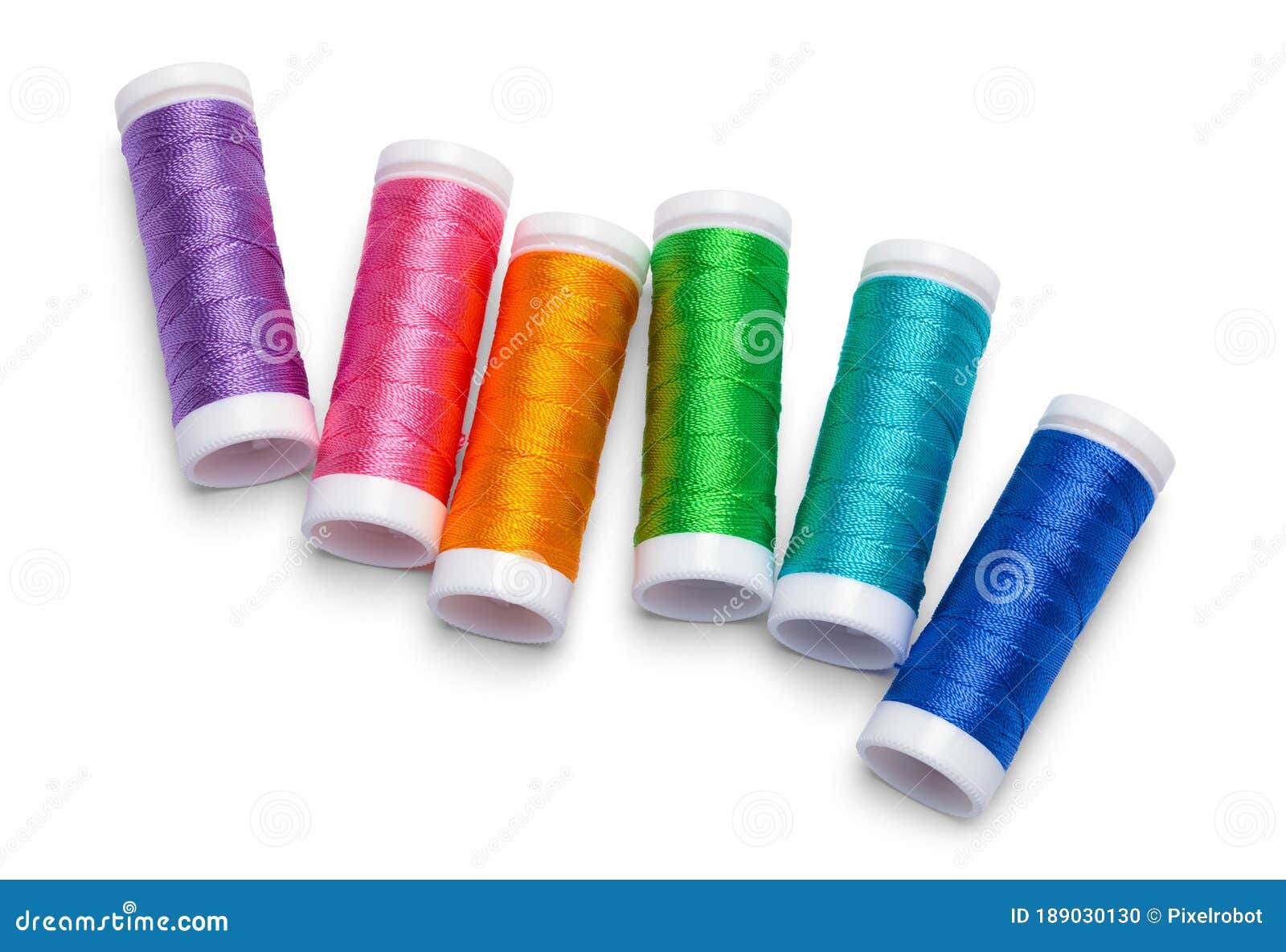 Rainbow Thread Spools stock photo. Image of string, cotton - 189030130