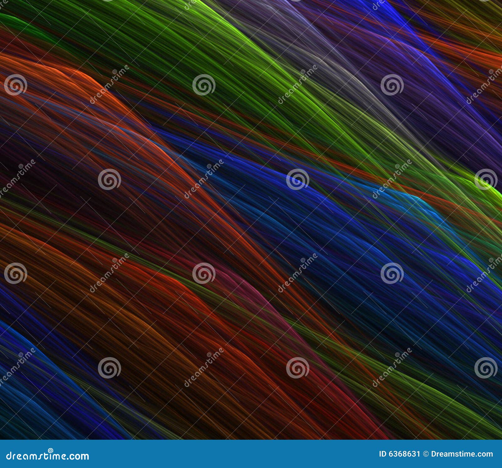 Rainbow Threads Abstract stock illustration. Illustration of form - 6368631