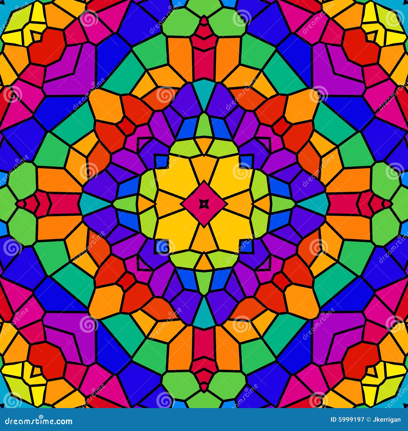 Rainbow Tile Kaleidoscope stock illustration. Illustration of design ...