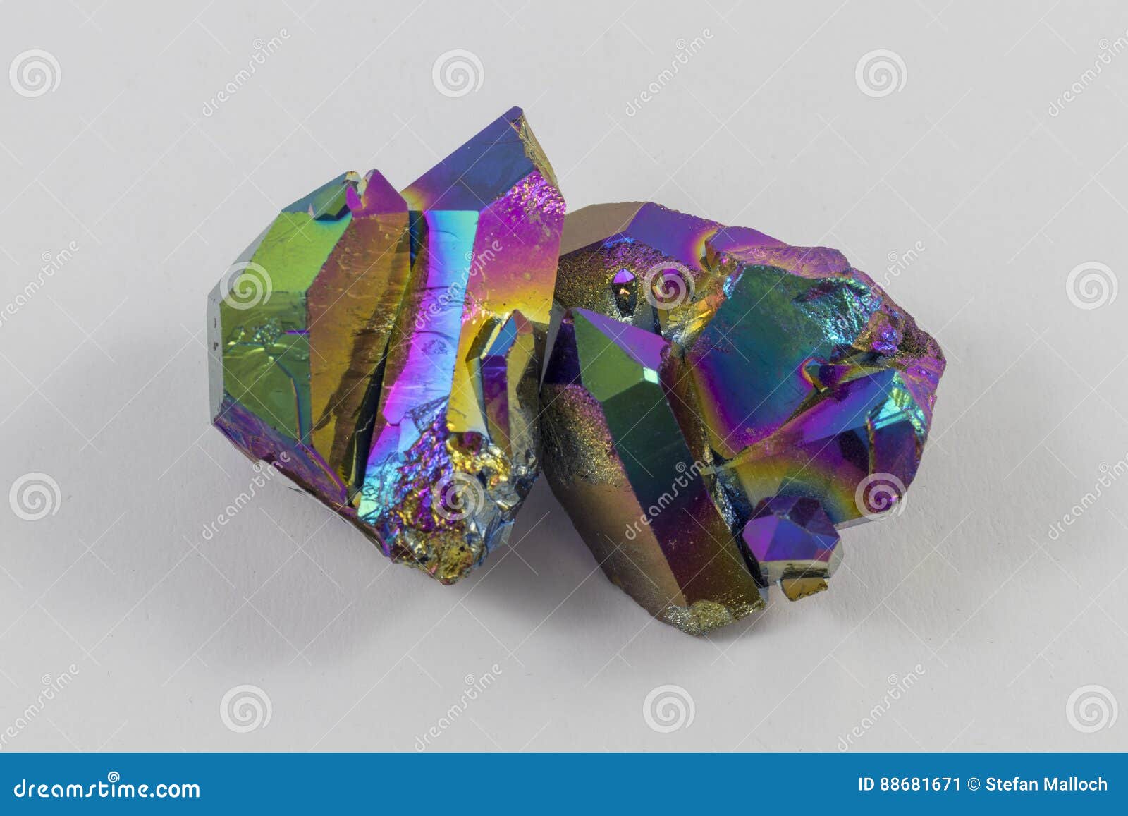 Rainbow Titanium Aura Pair stock image. Image of color - 88681671