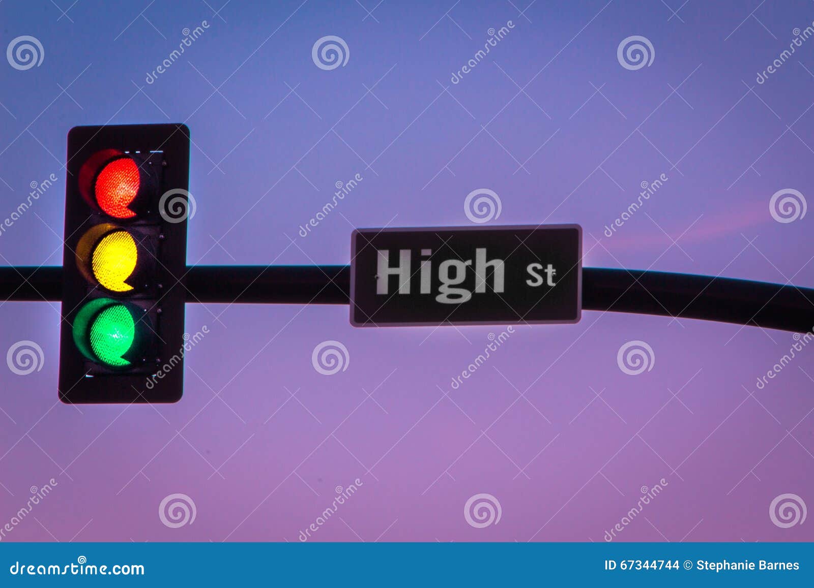Rainbow Traffic Light stock photo. Image of daytime, caution - 67344744